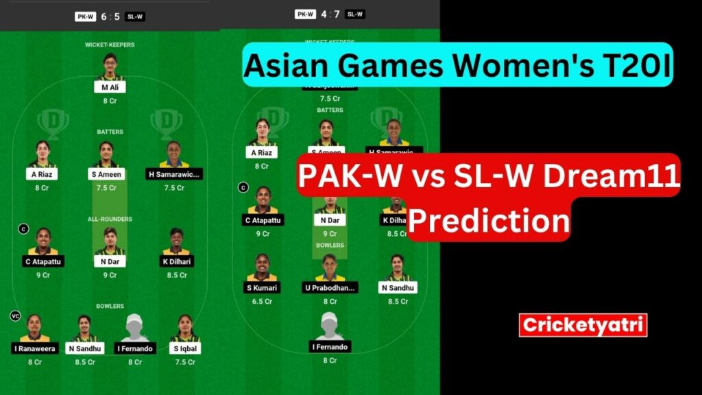 PAK-W vs SL-W Dream11 Prediction in Hindi, Dream11 Team, Fantasy Cricket, Pitch Report, Semi ...