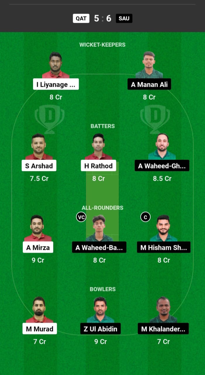 QAT vs SAU Dream11 Prediction in Hindi, Dream11 Team, Fantasy Cricket ...