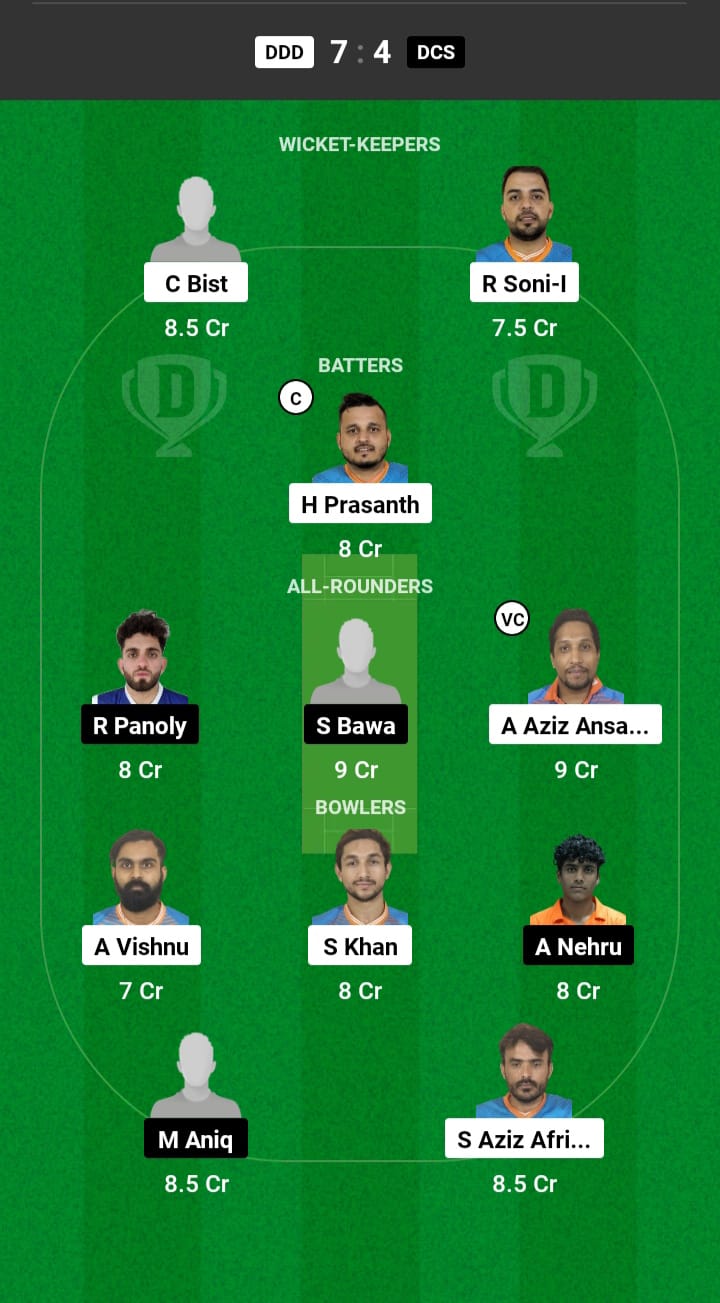 DDD vs DCS Dream11 Prediction in Hindi, Fantasy Cricket, Pitch Report, Dream11 Team, T20 MATCH ...