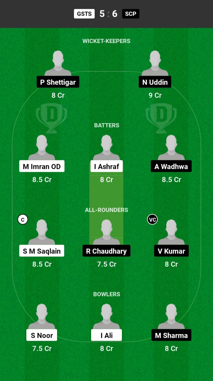 GSTS vs SCP Dream11 Prediction in Hindi, Fantasy Cricket, Pitch Report ...