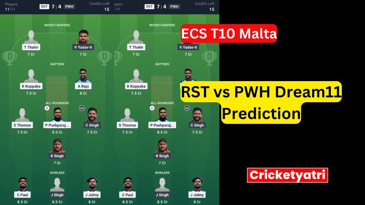 RST vs PWH Dream11 Prediction in Hindi, Fantasy Cricket, Pitch Report, Dream11 Team, T10 Match ...